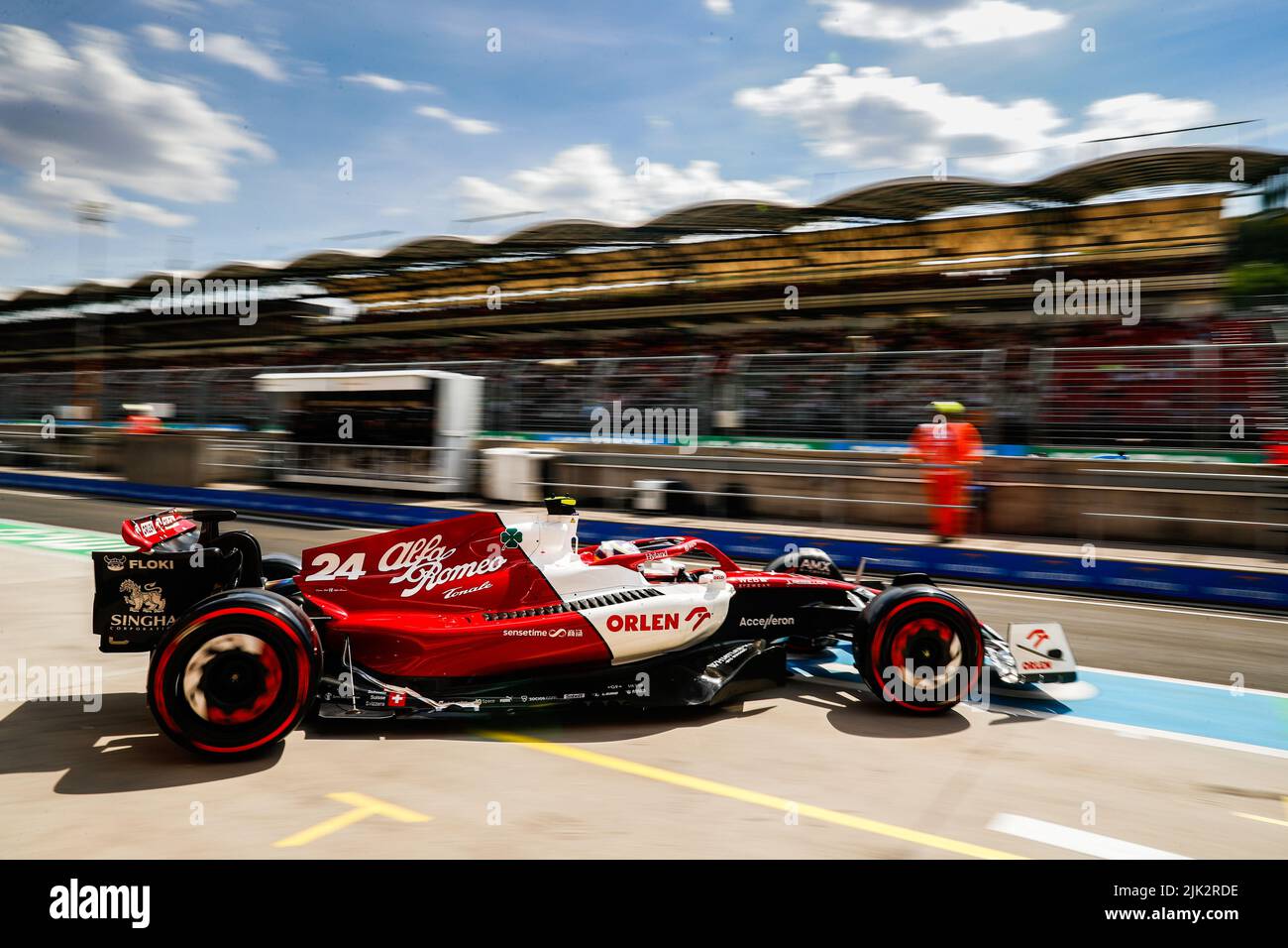 Mogyorod, Hungary. 29th July, 2022. J24 ZHOU Guanyu (chi), Alfa Romeo ...