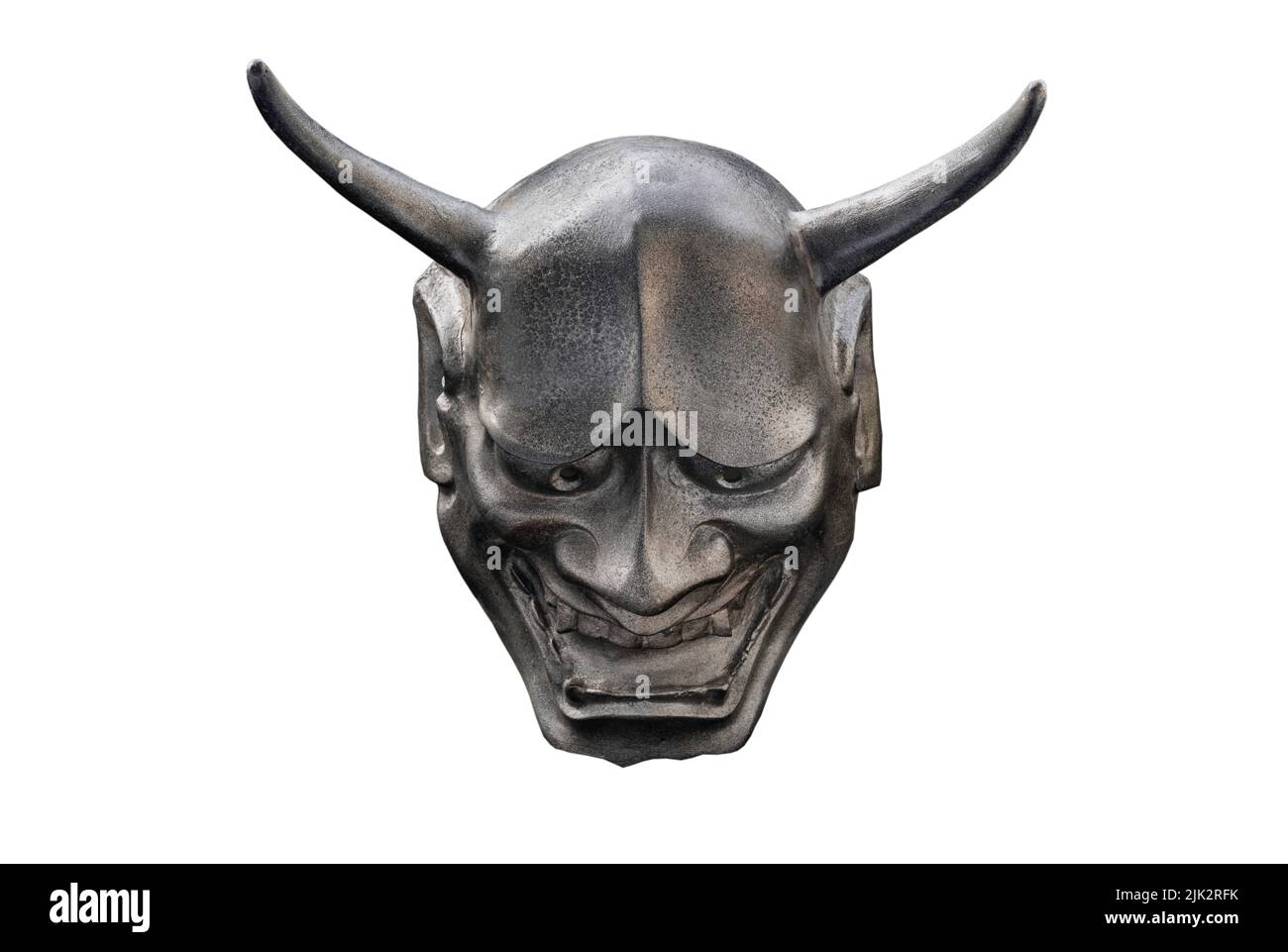 Traditional japanese mask of a demon isolated on white background with ...