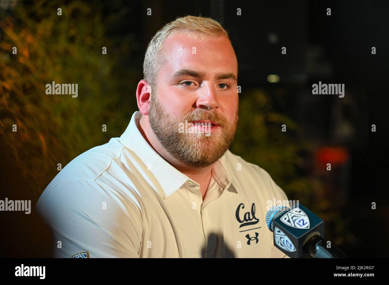 California Bears offensive lineman Matthew Cindric speaks during PAC-12 ...