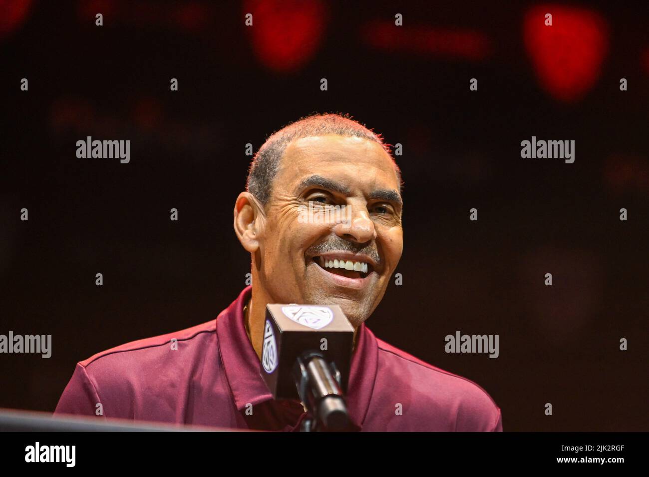 Arizona State Sundevils head coach Herm Edwards speaks during PAC-12 ...