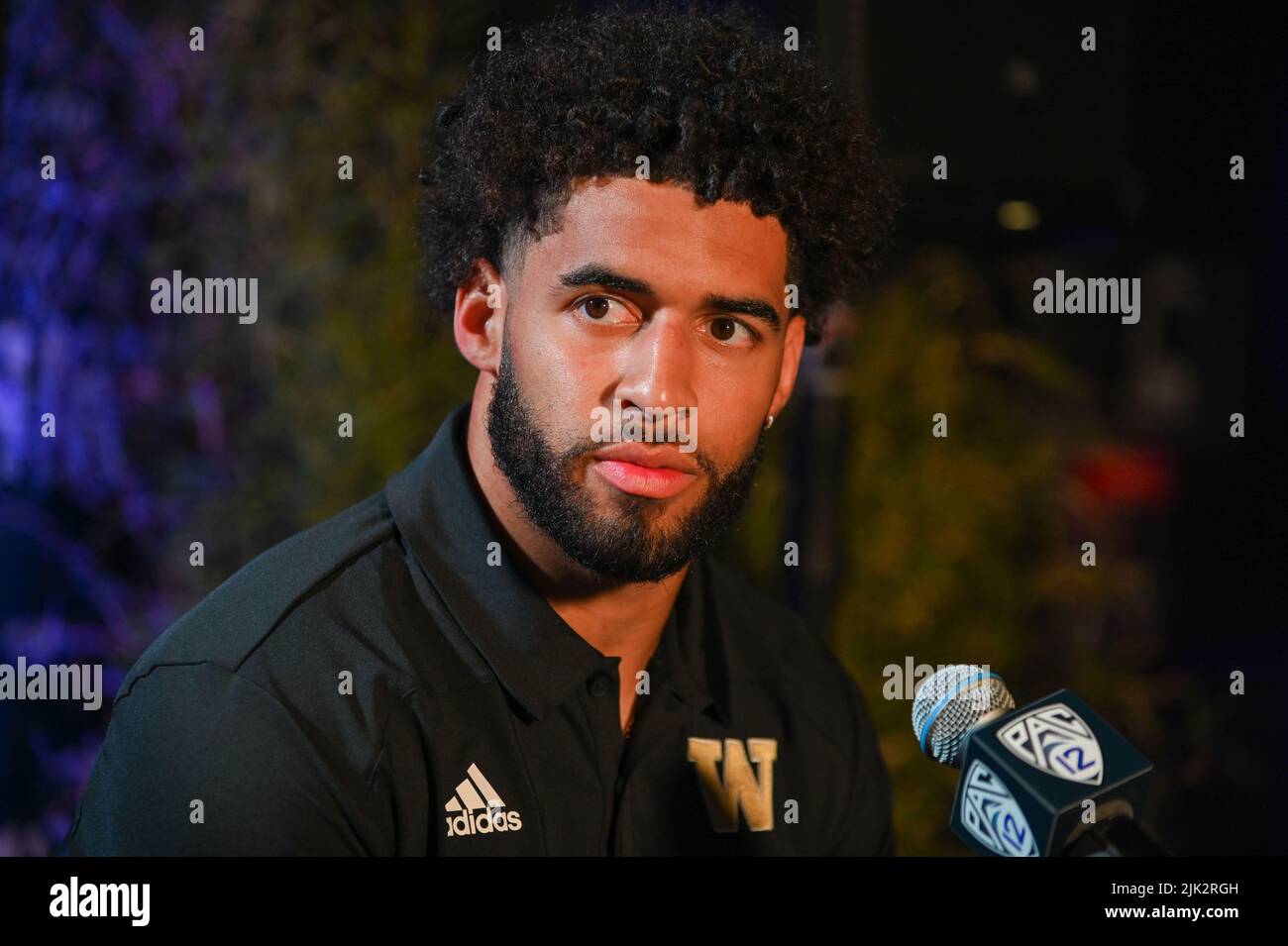 Washington Huskies defensive back Alex Cook speaks during PAC-12 Media ...