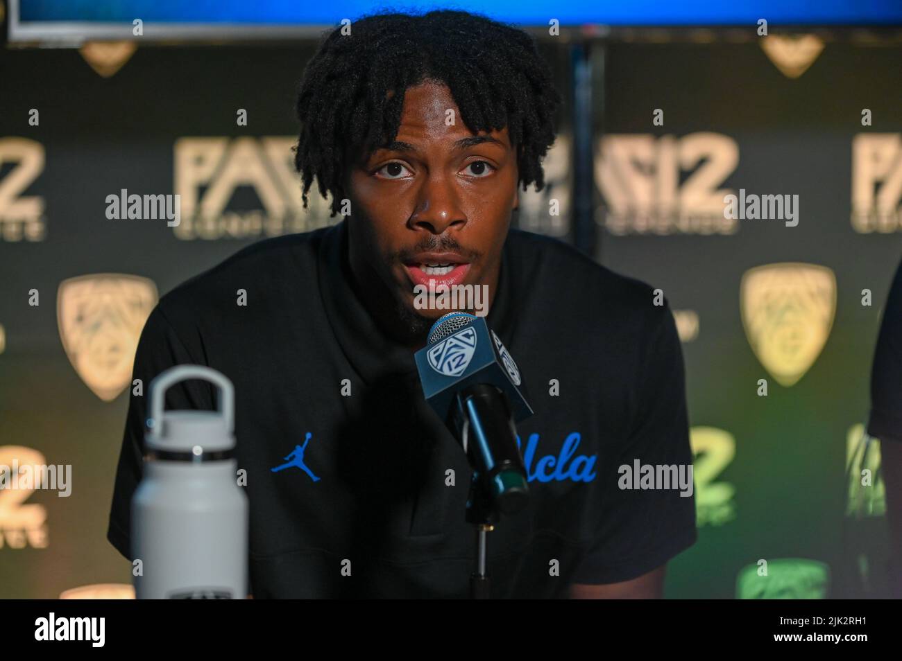 UCLA Bruins defensive back Stephan Blaylock speaks during PAC-12 Media ...