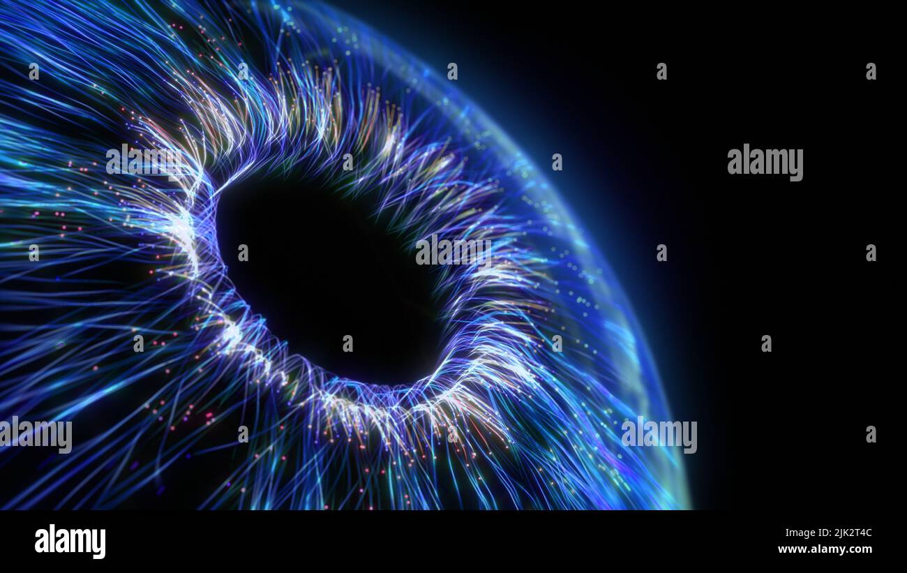 Dilated eye, illustration Stock Photo - Alamy