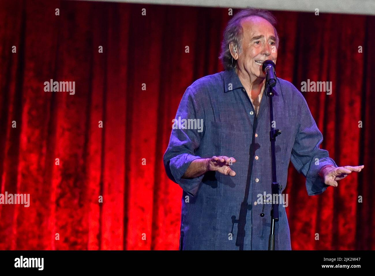 The Spanish singer-songwriter and poet Joan Manuel Serrat (78 ...