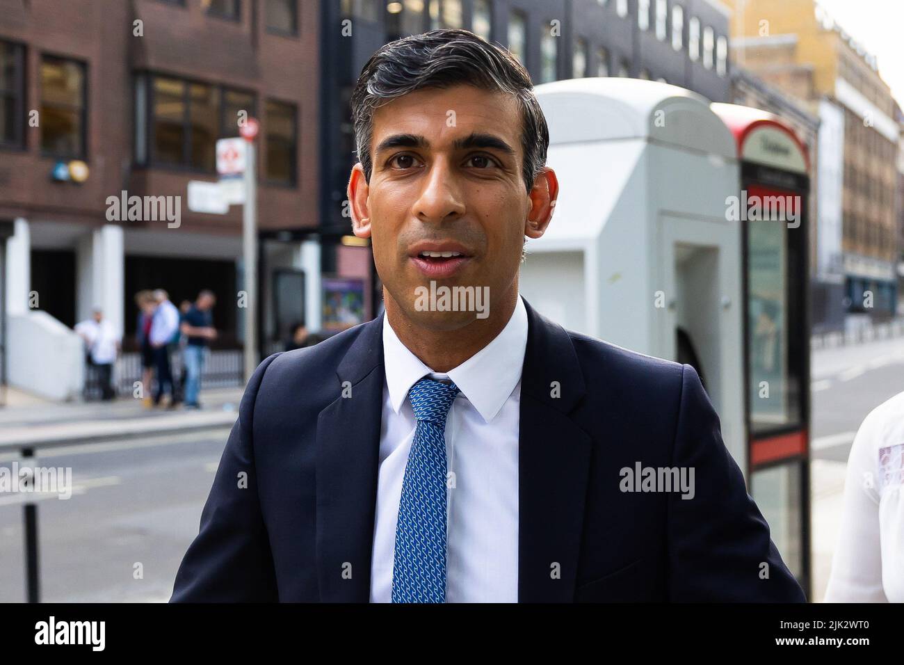 Former Chancellor and Conservative leadership contender Rishi Sunak is ...