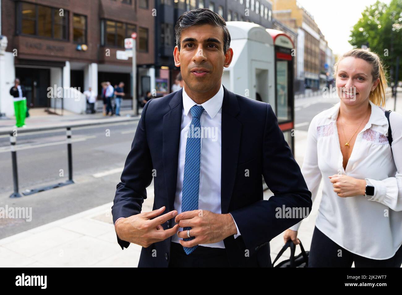 Former Chancellor and Conservative leadership contender Rishi Sunak is ...
