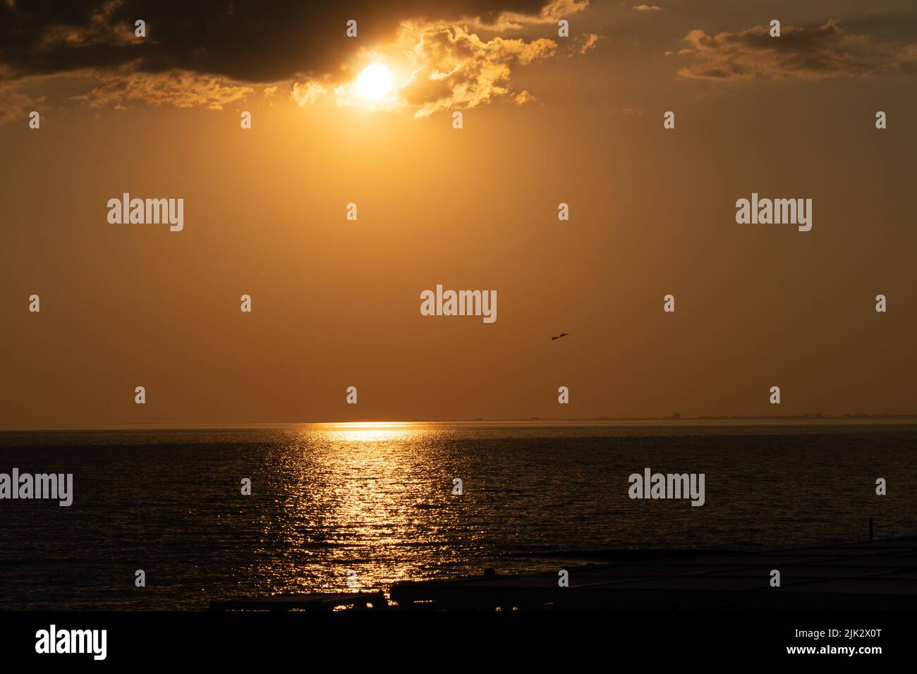 Sunset sky landscape sunlight dramatic sea beautiful horizon blue ...