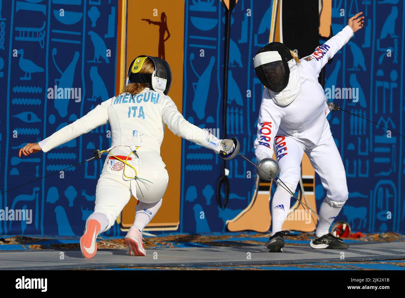Alexandria, Egypt. 29th July, 2022. Beatrice Mercuri (L) of Italy ...