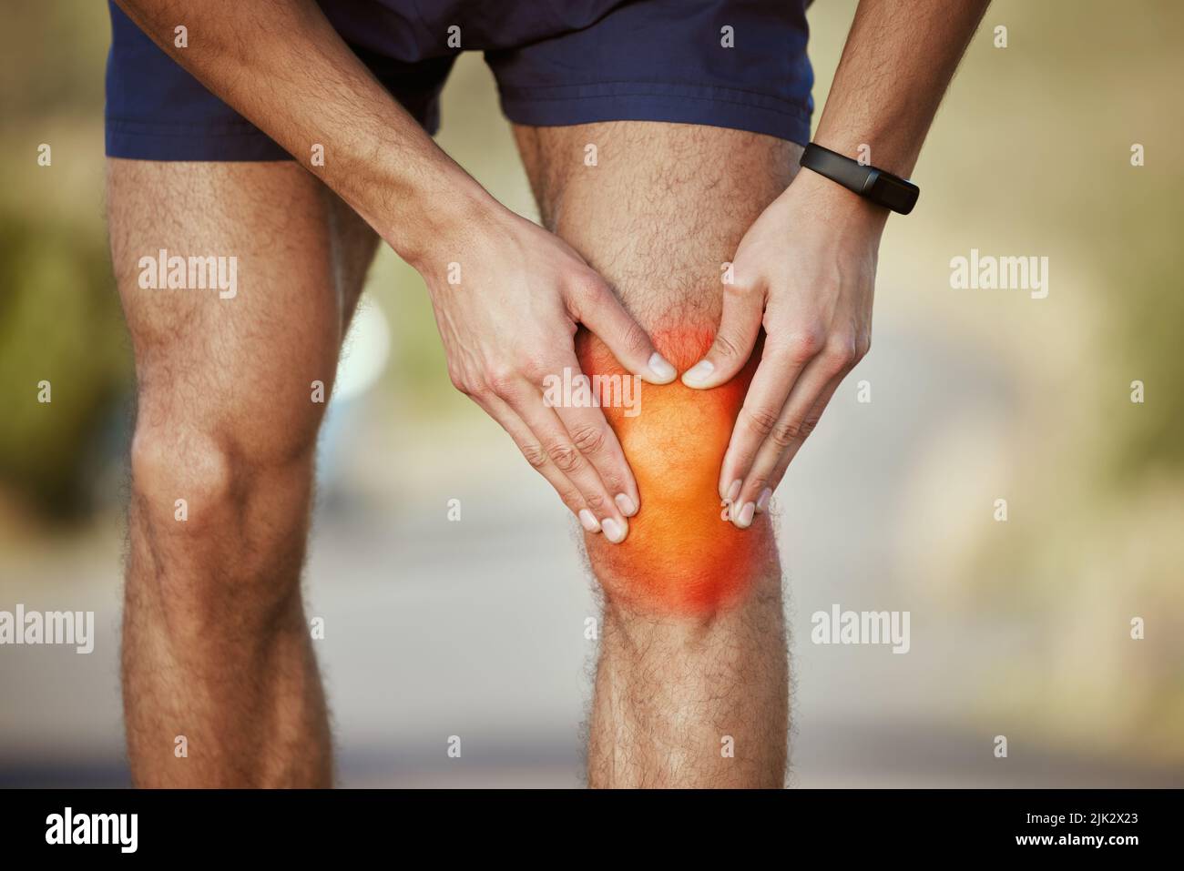 Its best not to exert yourself. Closeup shot of an unrecognisable man ...