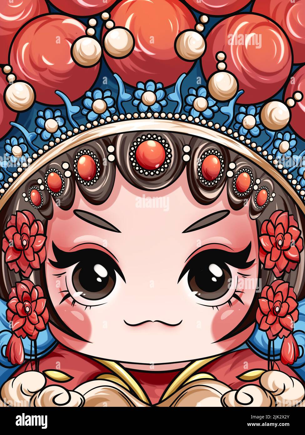 Chinese Peking Opera cartoon characters Stock Photo - Alamy