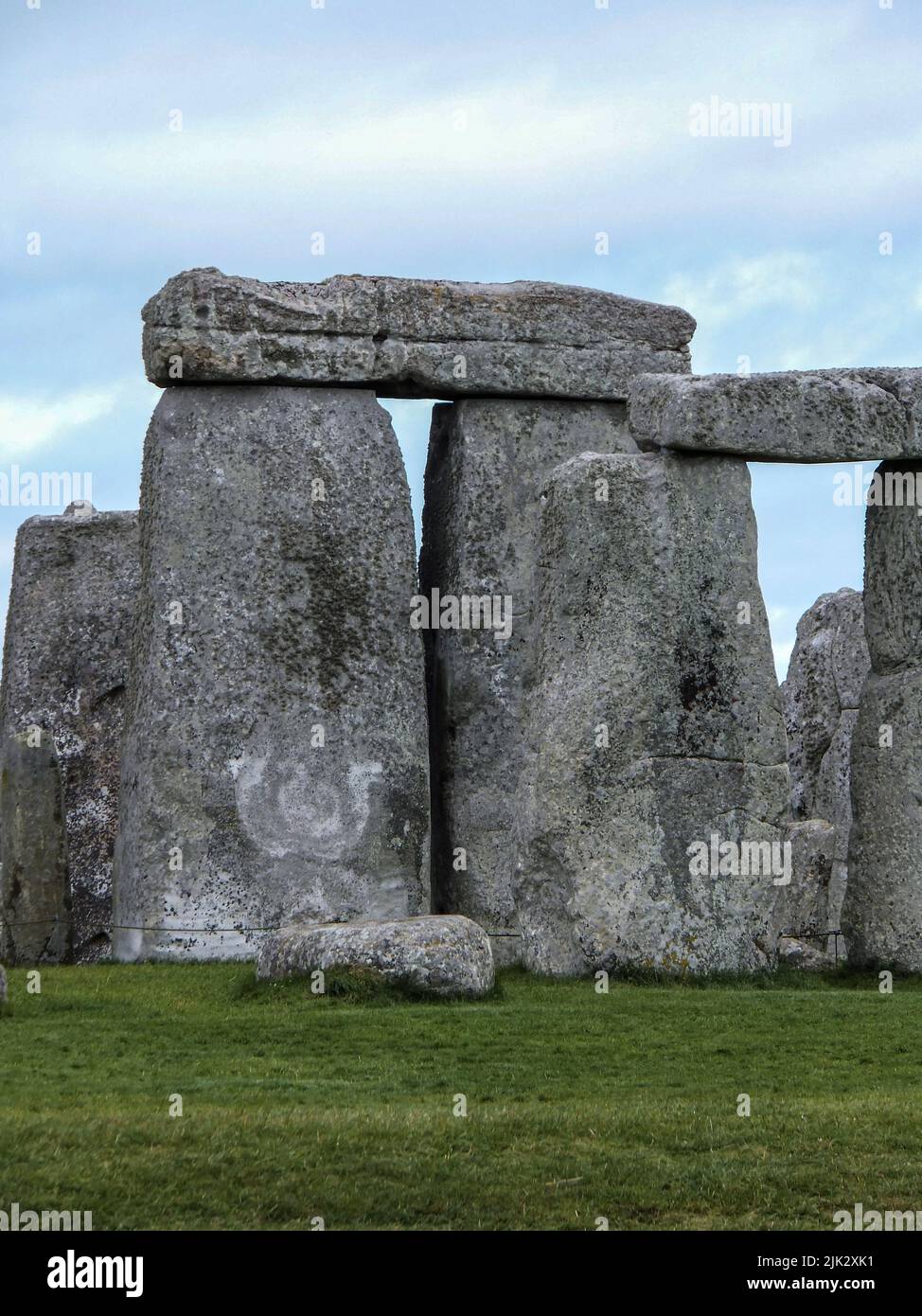 The ancient Stonehenge prehistoric monument near Amesbury in Wiltshire ...