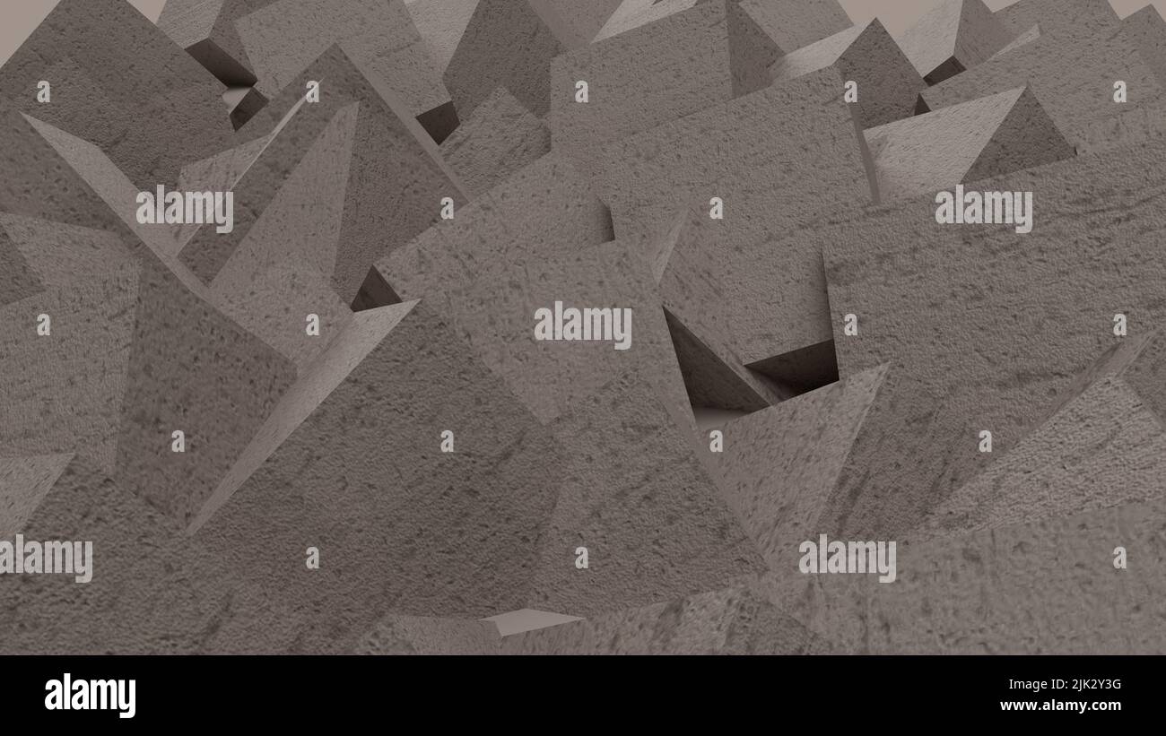 Wallpaper. Gray abstract polyhedra. 3d texture. Background Stock Photo ...