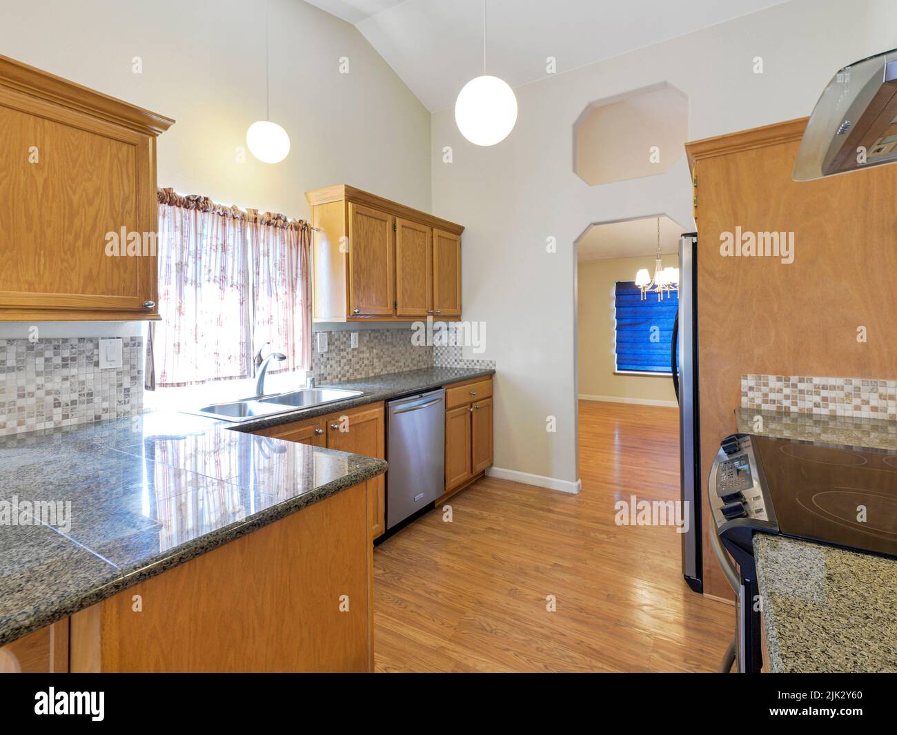 Modern residential kitchen interior Stock Photo - Alamy