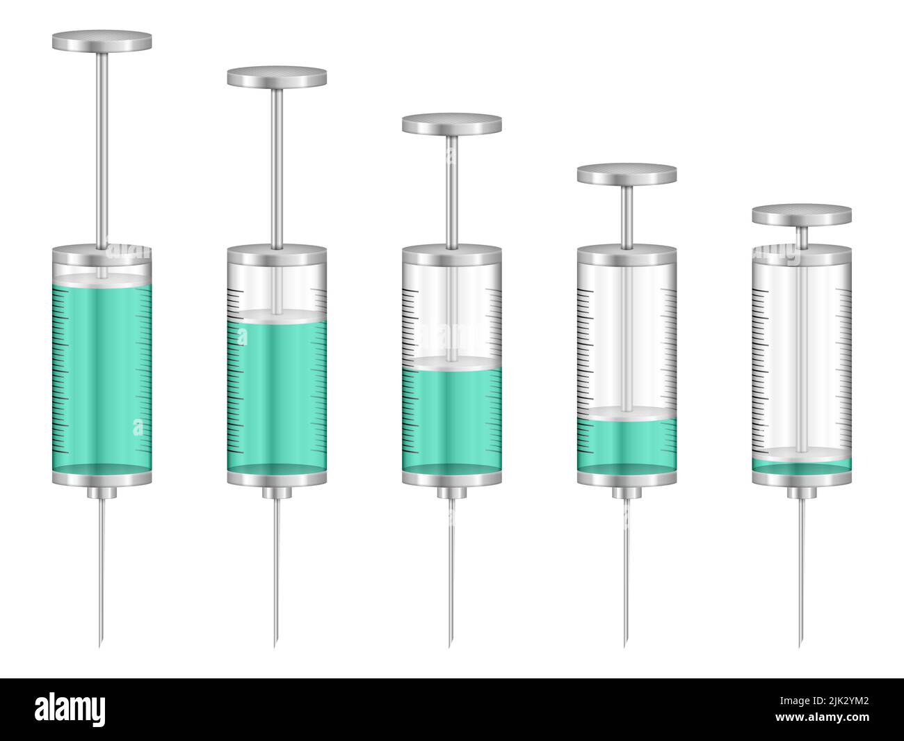 Syringe set on a white background. Vector illustration Stock Photo - Alamy