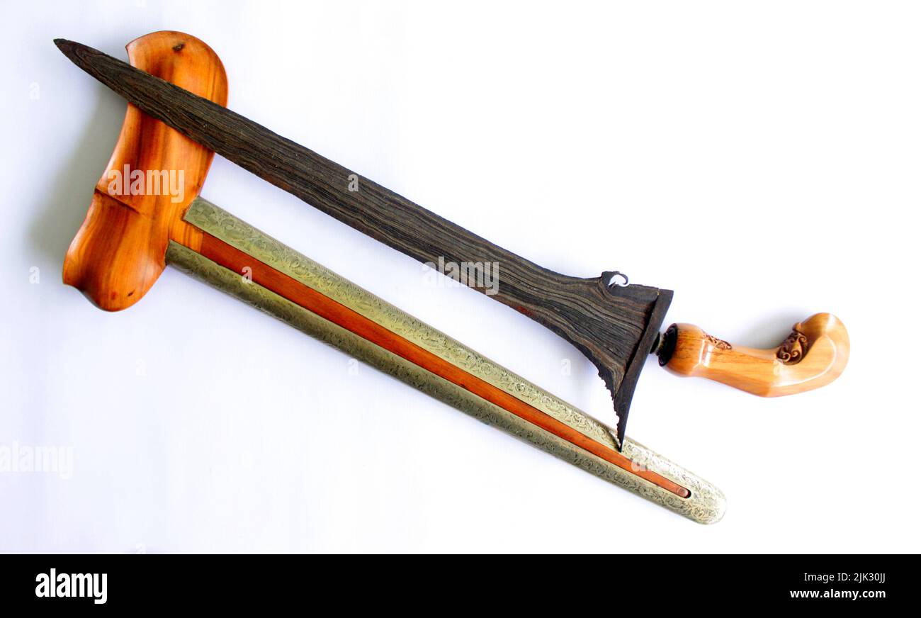 keris or kris is tradional weapon of javanese people indonesia on white ...