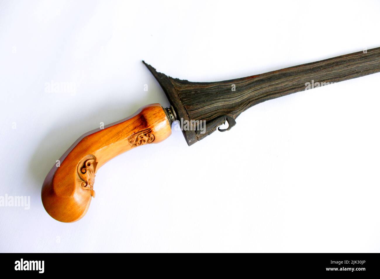 keris or kris is tradional weapon of javanese people indonesia on white ...