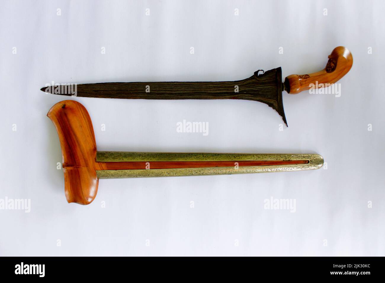 keris or kris is tradional weapon of javanese people indonesia on white ...