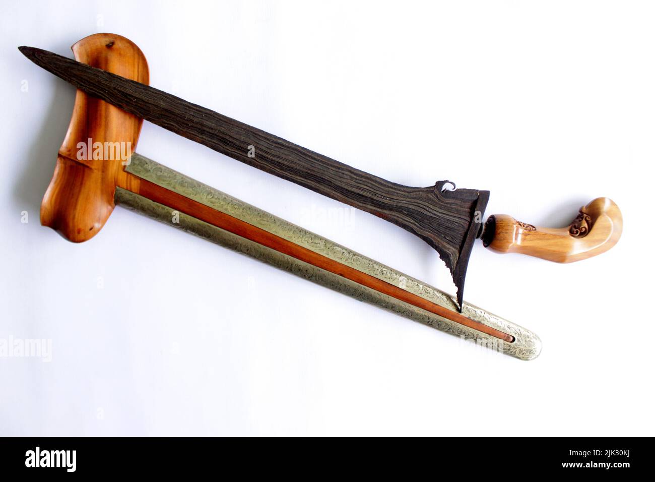 keris or kris is tradional weapon of javanese people indonesia on white ...
