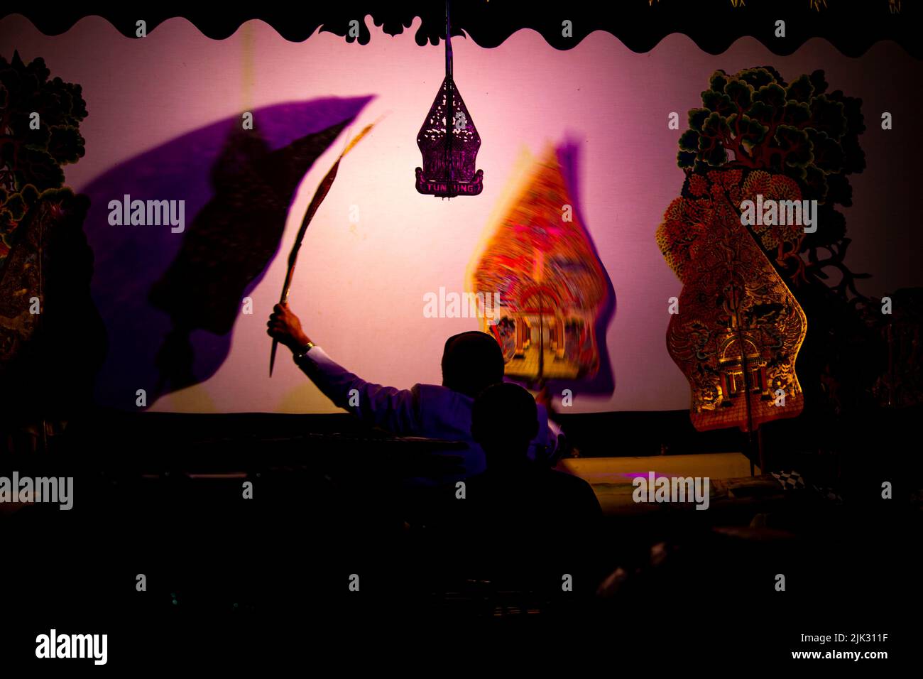 wayang kulit or shadow puppets from Java, Indonesia puppet show by ...