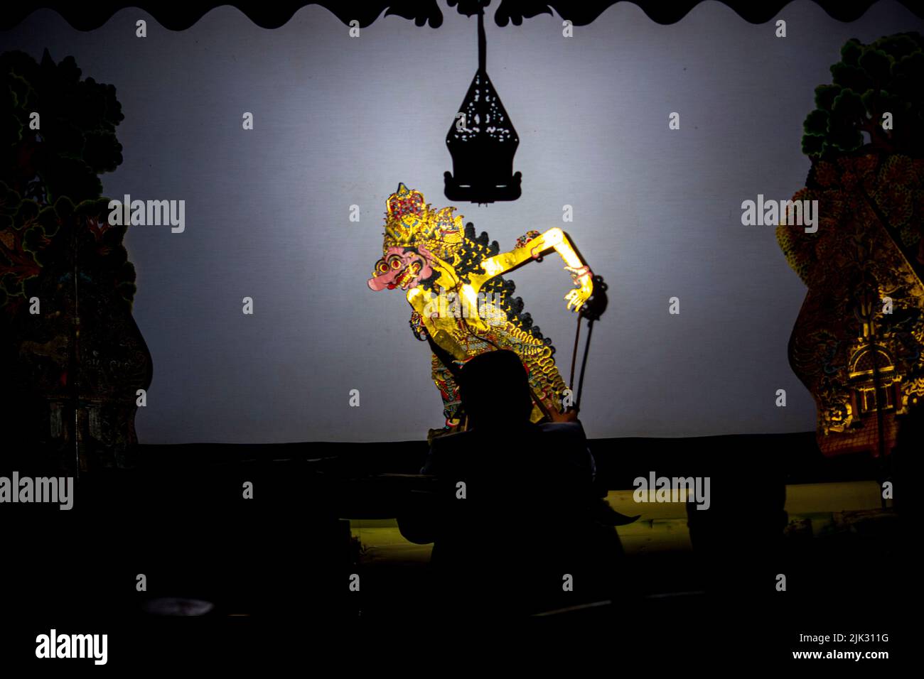 wayang kulit or shadow puppets from Java, Indonesia puppet show by ...