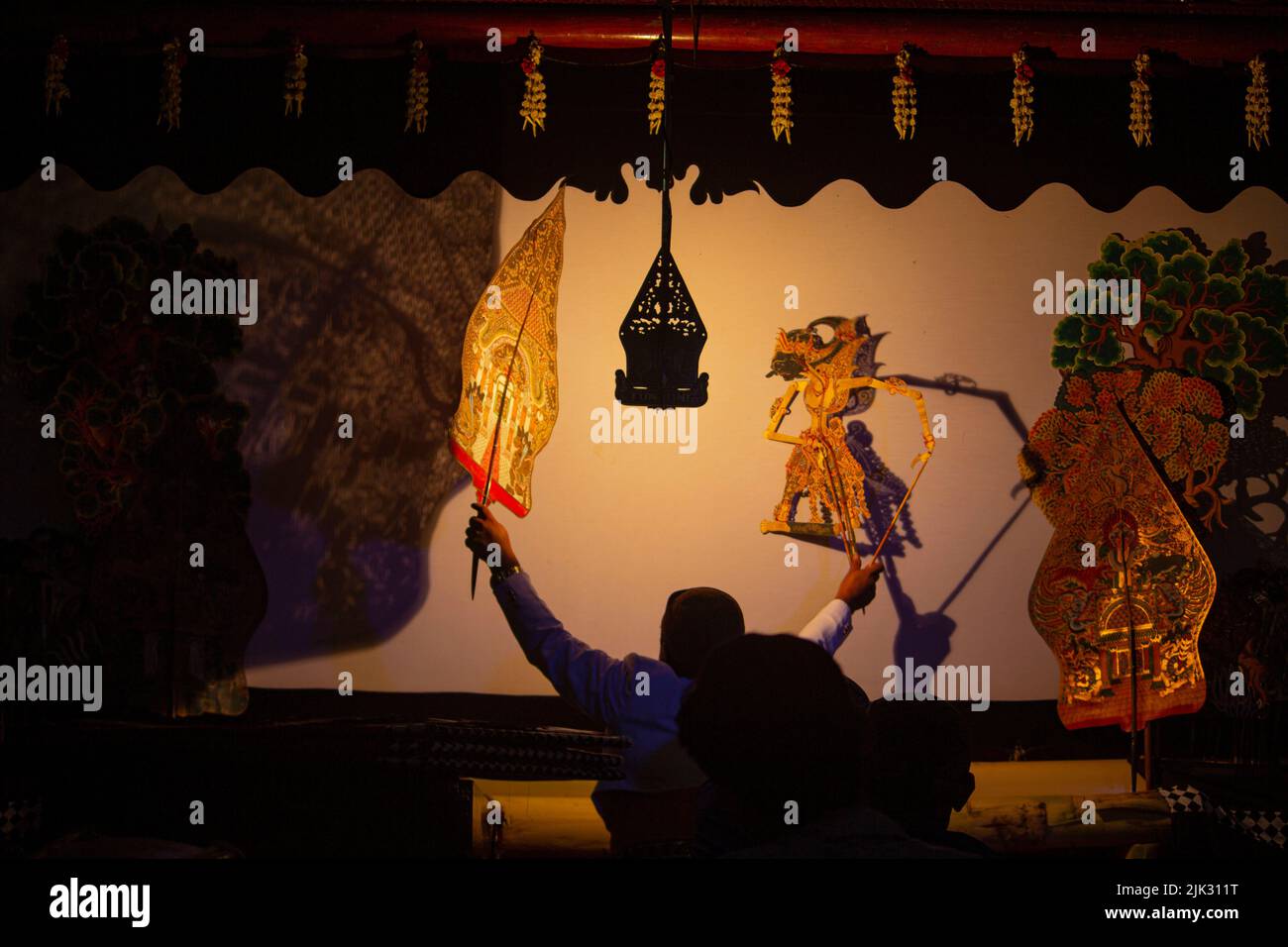 wayang kulit or shadow puppets from Java, Indonesia puppet show by ...