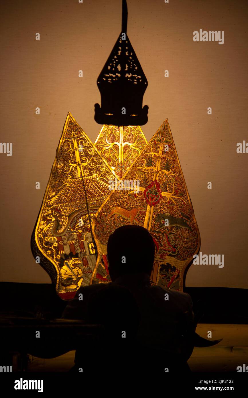 wayang kulit or shadow puppets from Java, Indonesia puppet show by ...