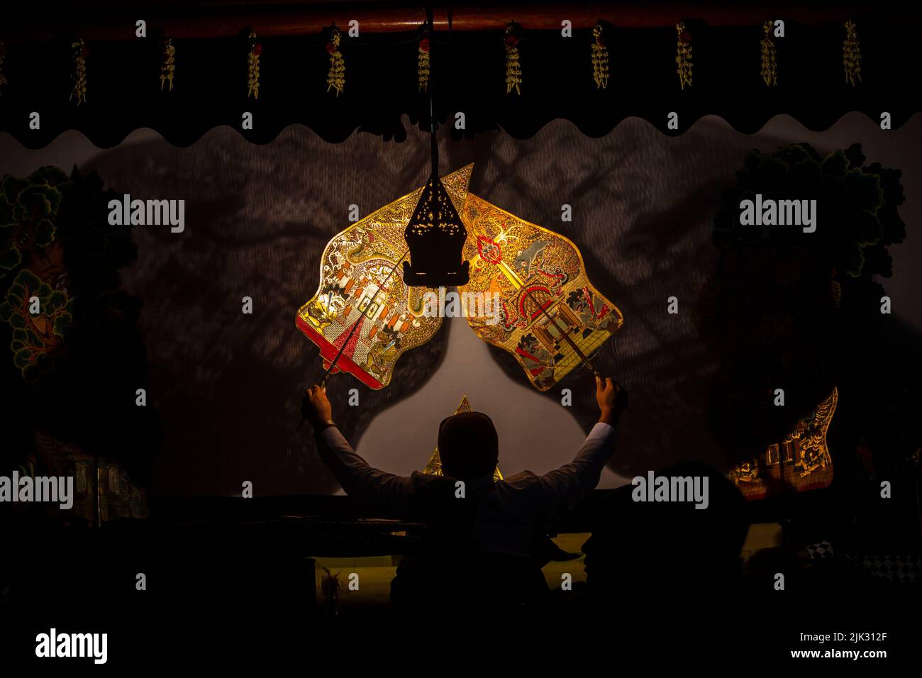 wayang kulit or shadow puppets from Java, Indonesia puppet show by ...