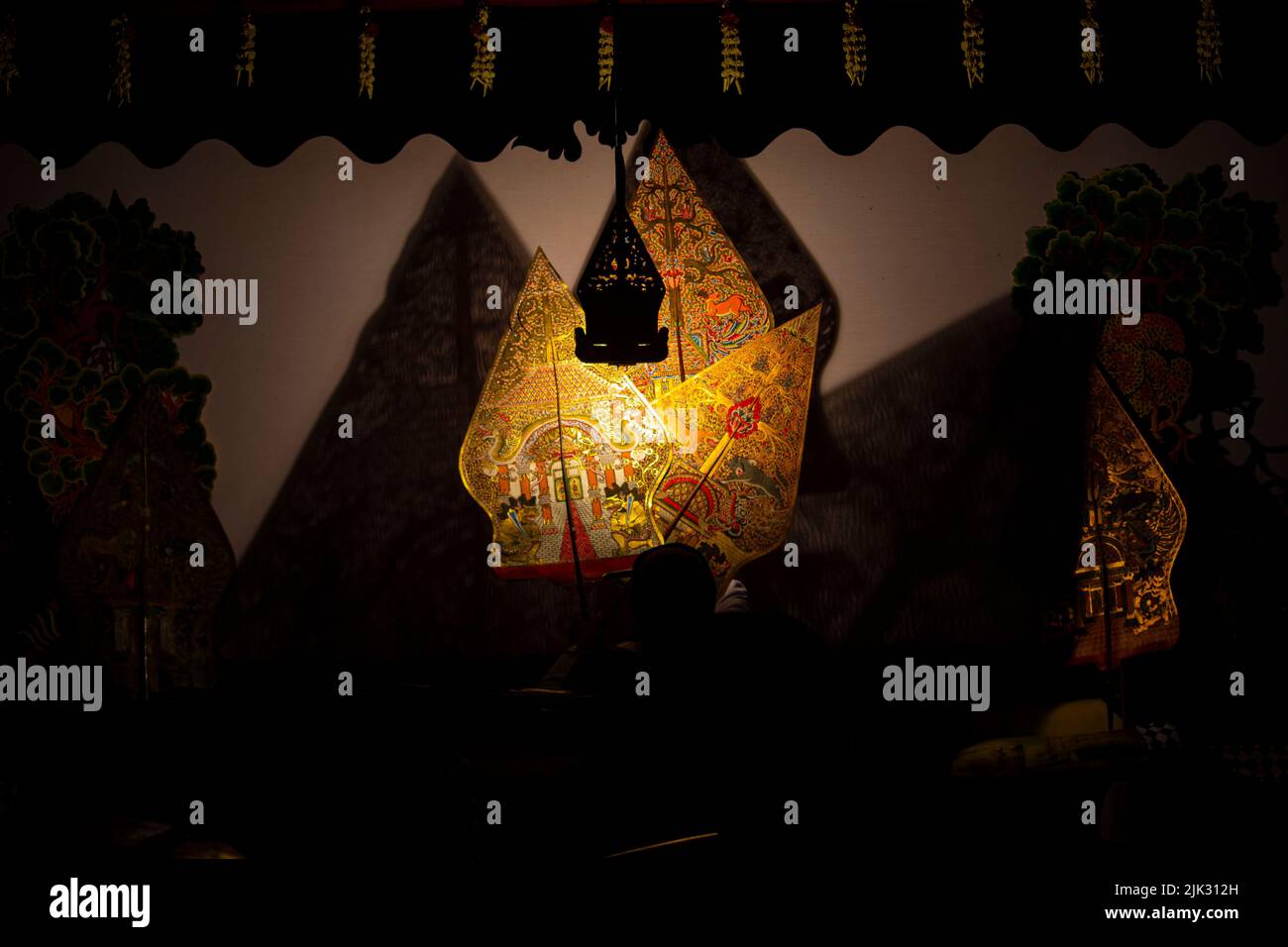 wayang kulit or shadow puppets from Java, Indonesia puppet show by ...