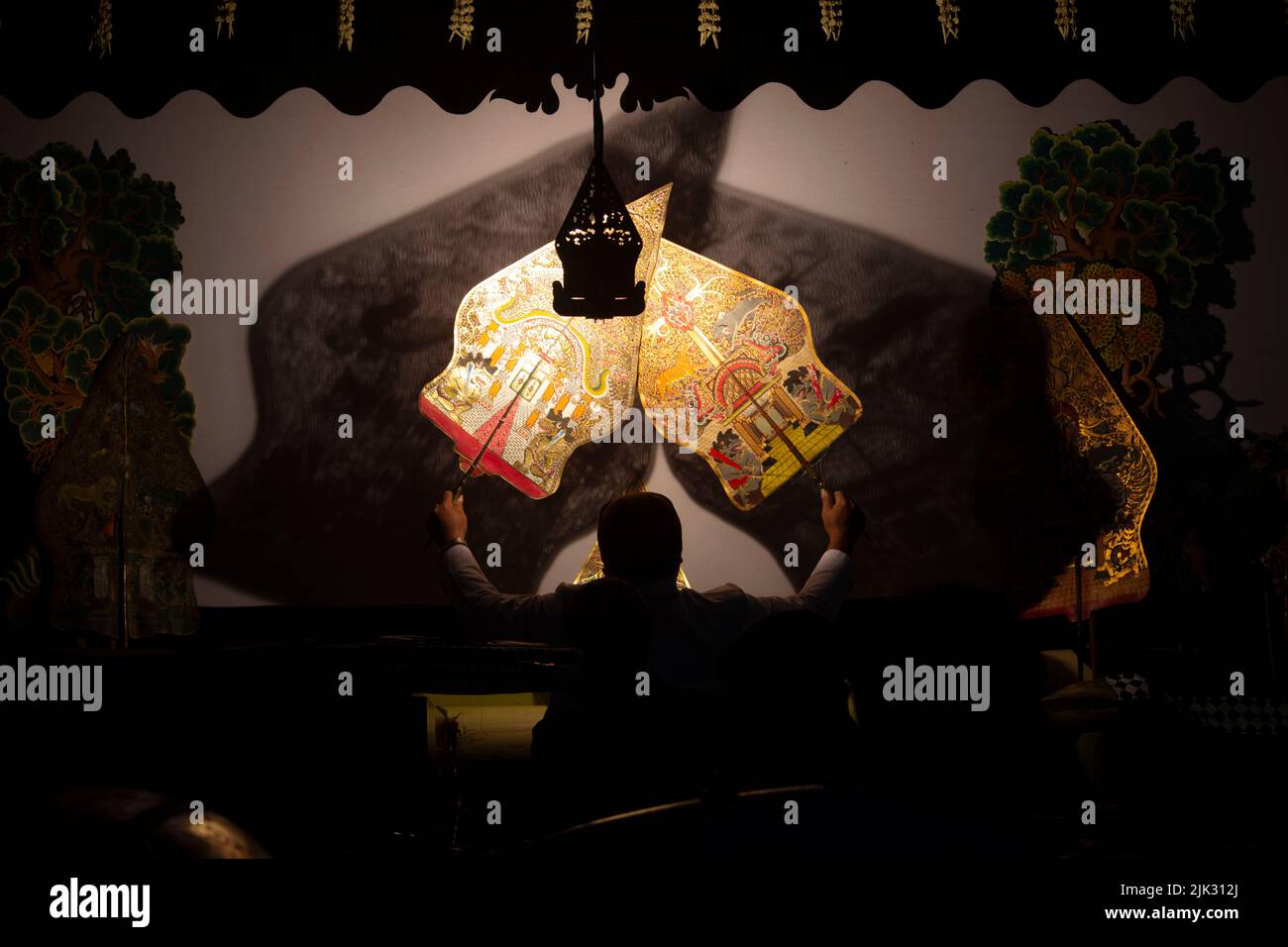 wayang kulit or shadow puppets from Java, Indonesia puppet show by ...