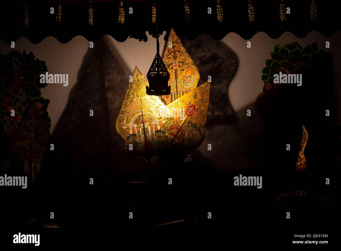 wayang kulit or shadow puppets from Java, Indonesia puppet show by ...