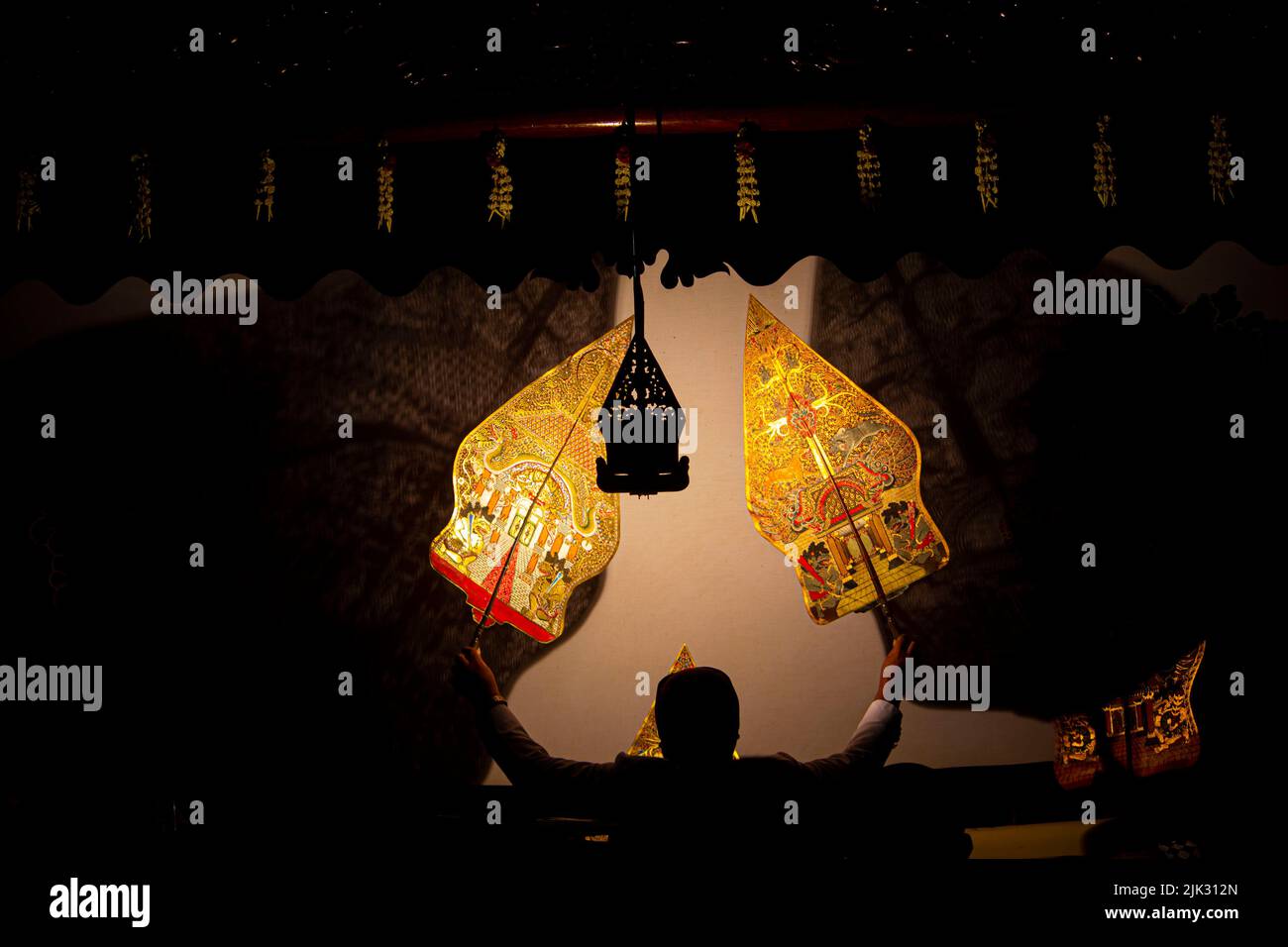 wayang kulit or shadow puppets from Java, Indonesia puppet show by ...