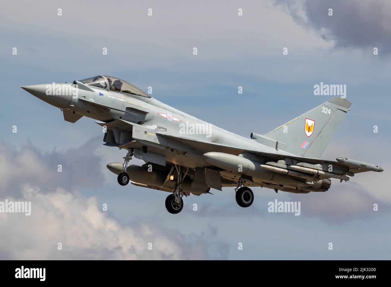 RAF Typhoon landing at RAF Fairford for RIAT 2022 Stock Photo - Alamy