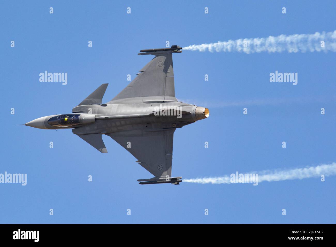 Swedish Air Force SAAB Gripen display at RIAT 2022 Stock Photo - Alamy