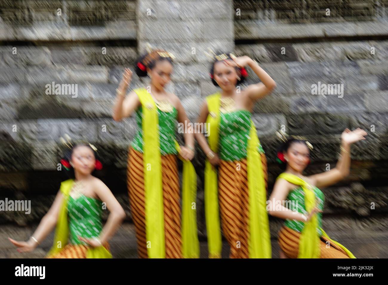 Indonesian traditional dancers with traditional clothes which are ...