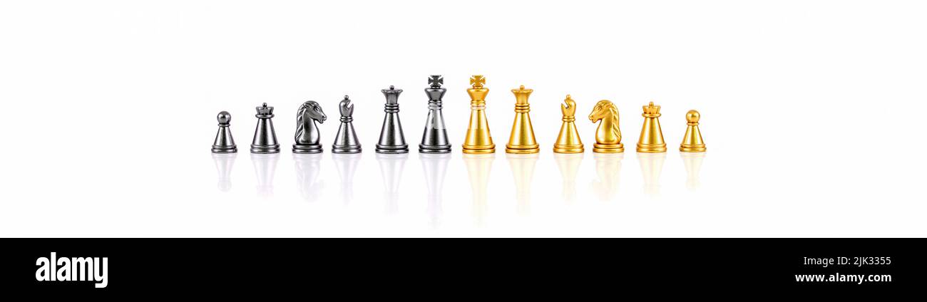 Set of chess figures isolated on the white background Stock Photo - Alamy