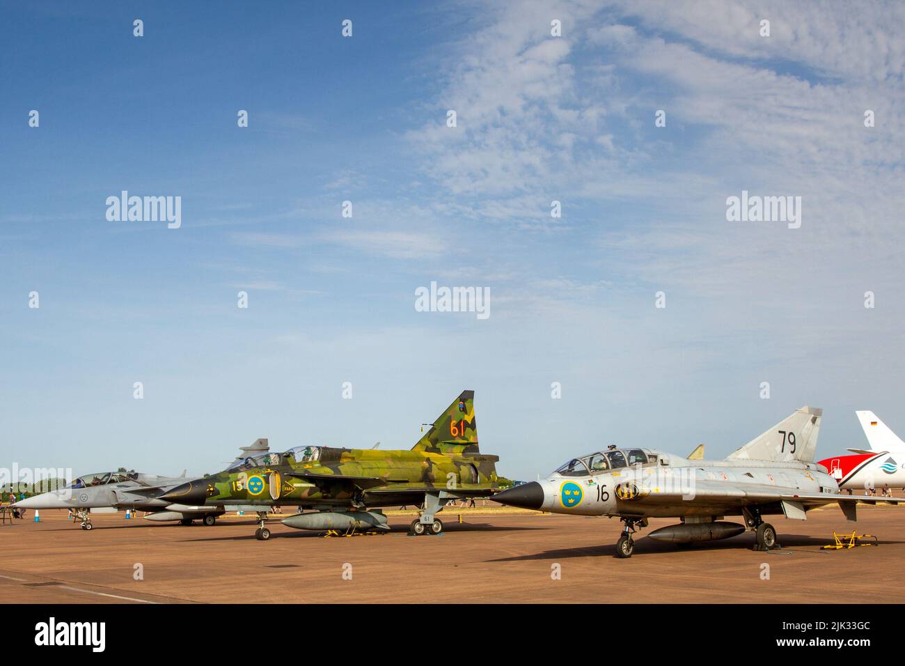 SAAB Jet Fighters through history Stock Photo - Alamy