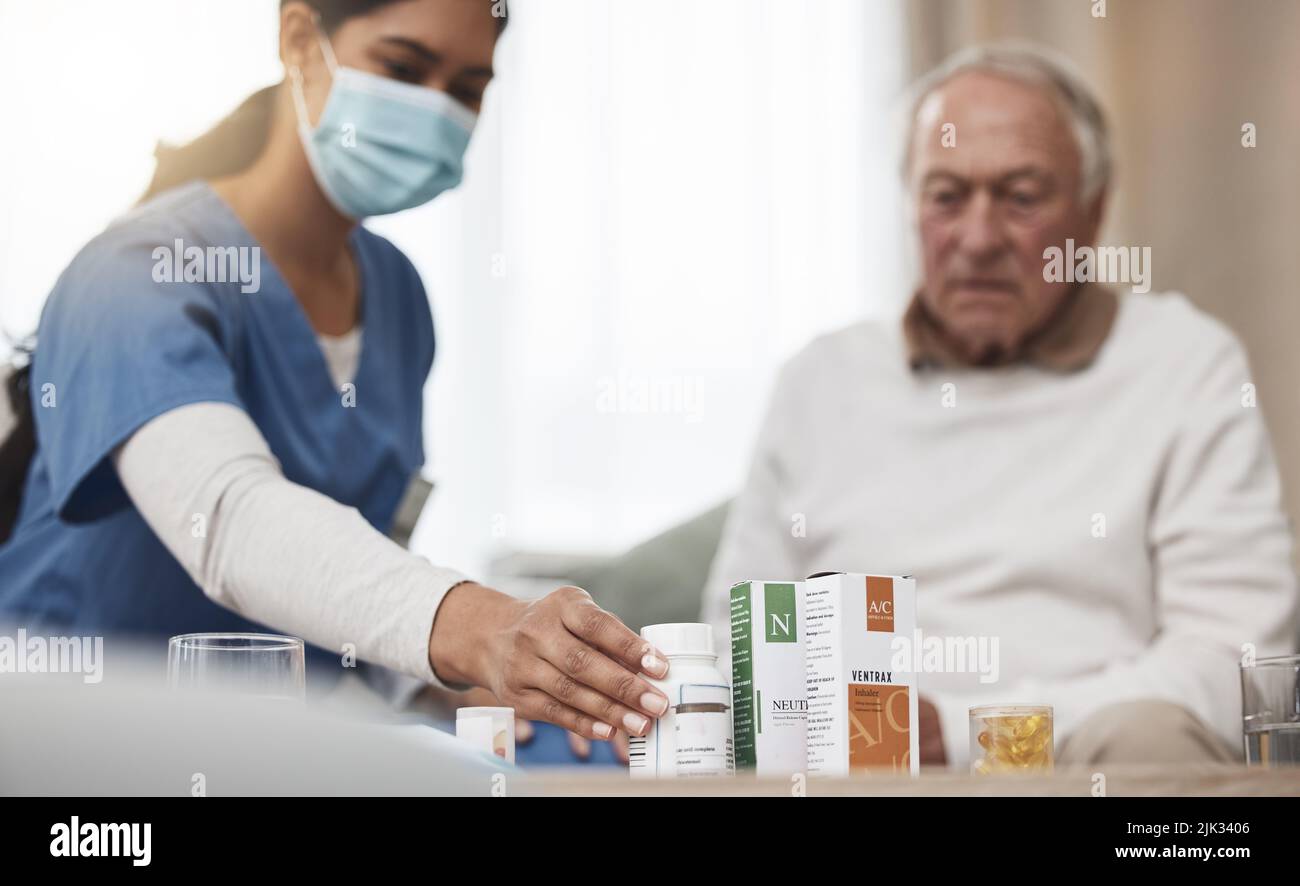 A great nurse takes care of th patient before the disease. a young ...