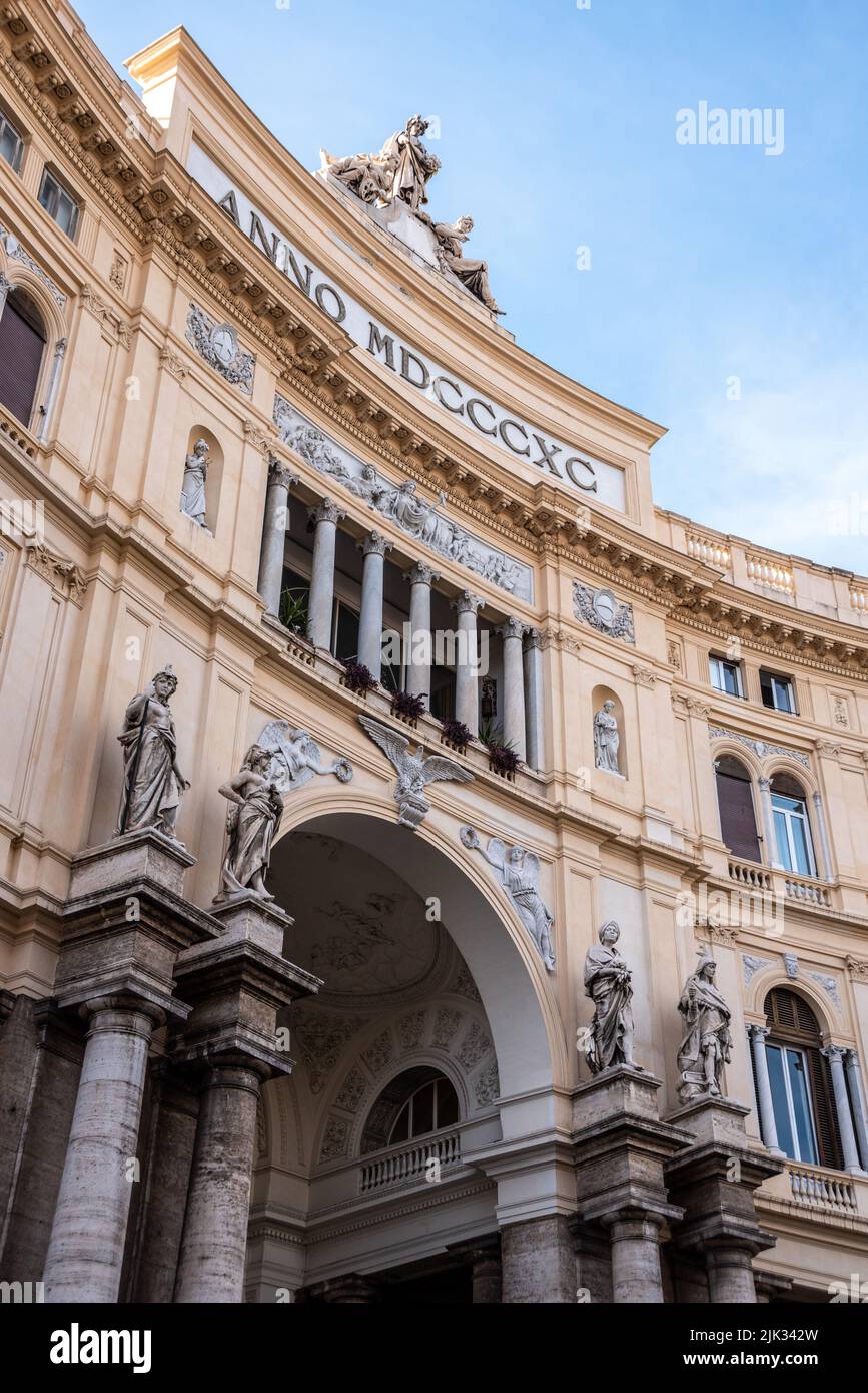 Gallery Umberto I in Naples, built in the Art Nouveau design, Southern ...