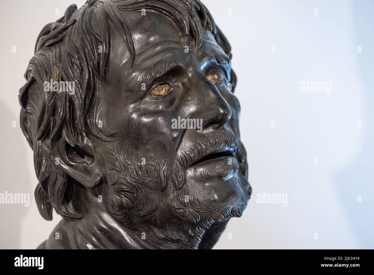 NAPLES, ITALY - MAY 06, 2022 - Bust of great philosopher Seneca ...