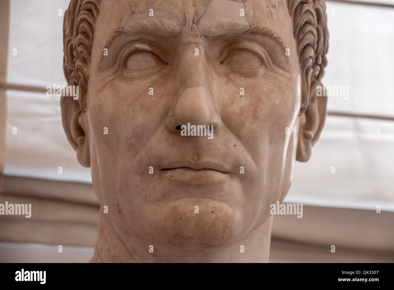 NAPLES, ITALY - MAY 06, 2022 - Ancient Roman statue of Empreror Gaius ...