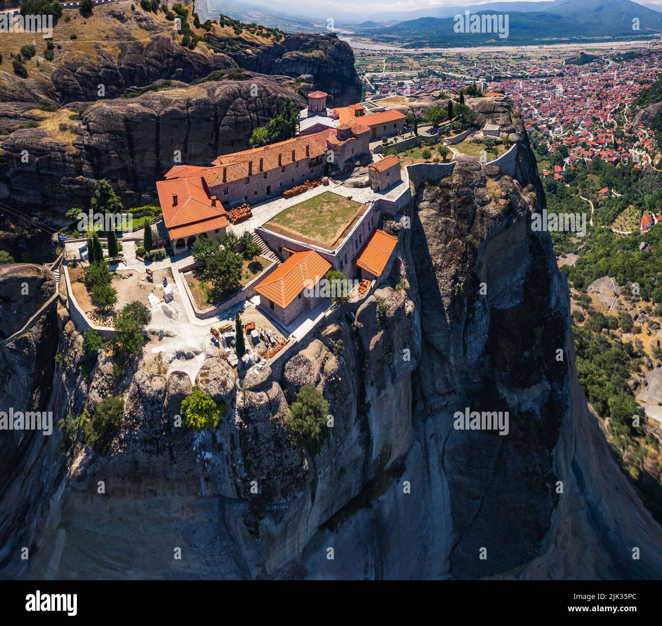 Meteora monasteries aerial view hi-res stock photography and images - Alamy
