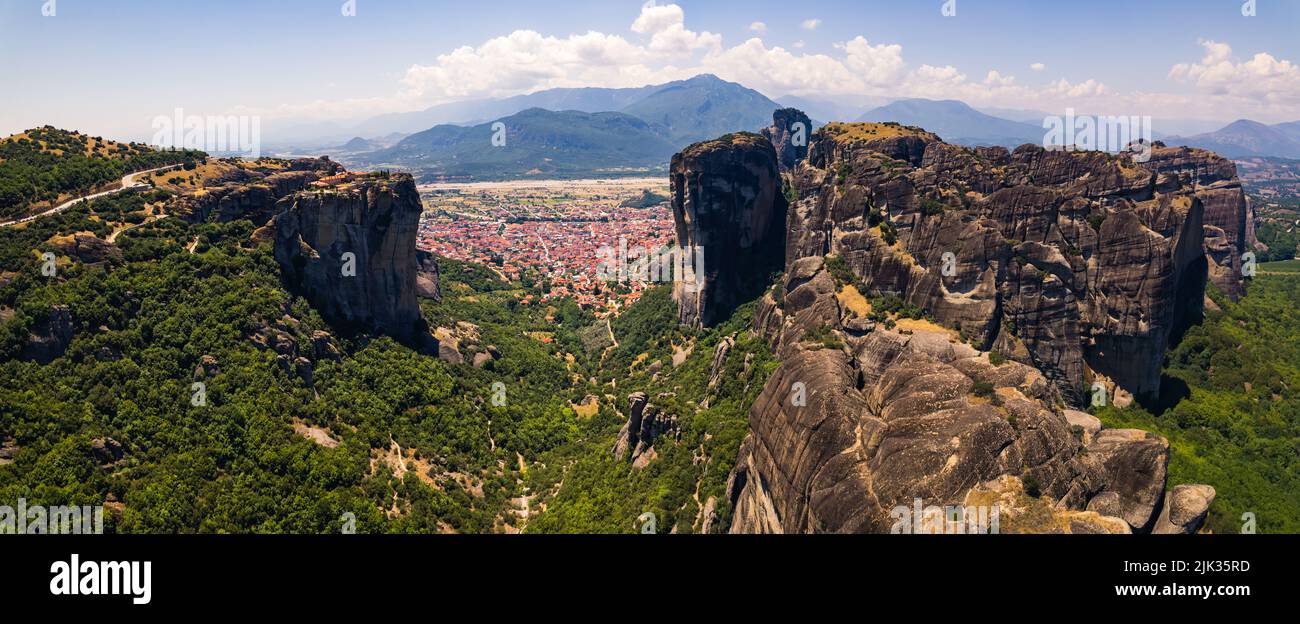 Meteora monasteries aerial view hi-res stock photography and images - Alamy