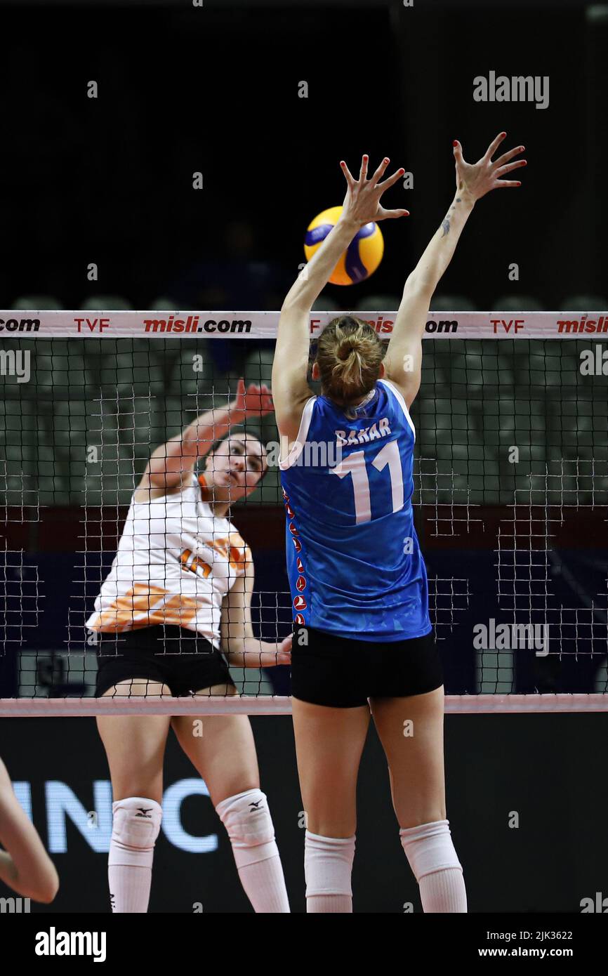 ISTANBUL, TURKEY - FEBRUARY 11, 2022: Bahar Toksoy Guidetti in action ...