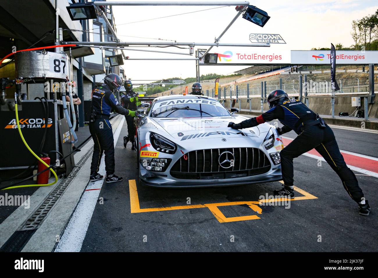 Pit-Lane,AKKODIS ASP Team,Mercedes-AMG GT3 Stock Photo - Alamy