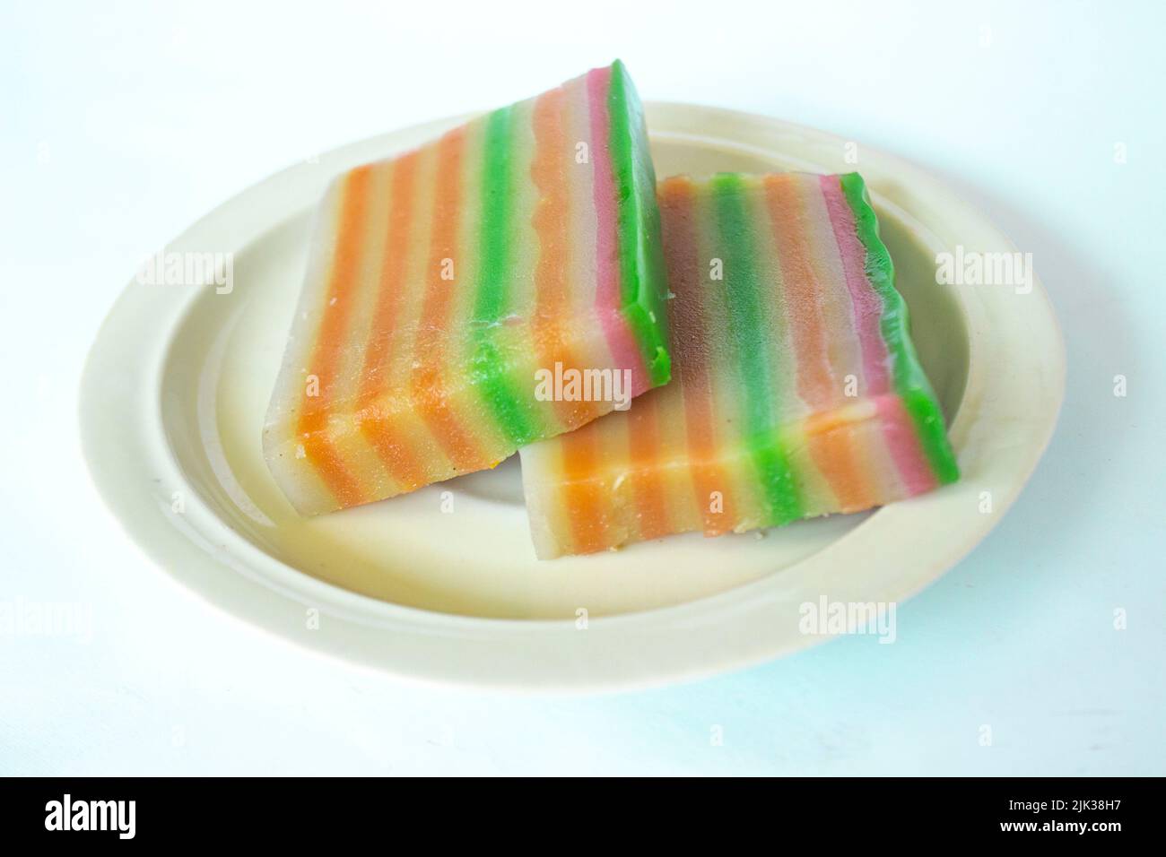 lapis cake or roti lapis or layer cake or lapis legit served in little ...