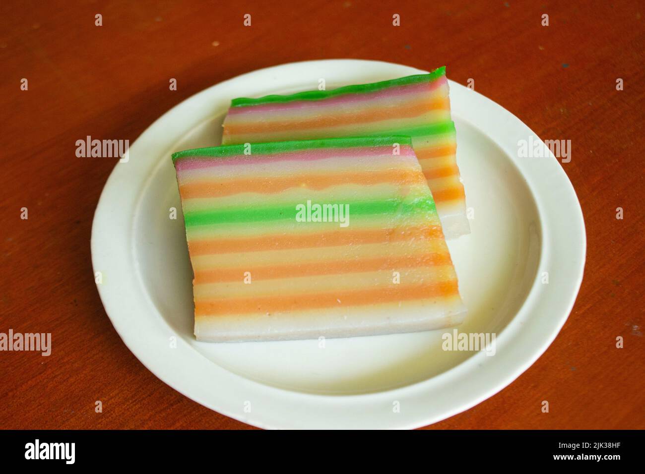 lapis cake or roti lapis or layer cake or lapis legit served in little ...