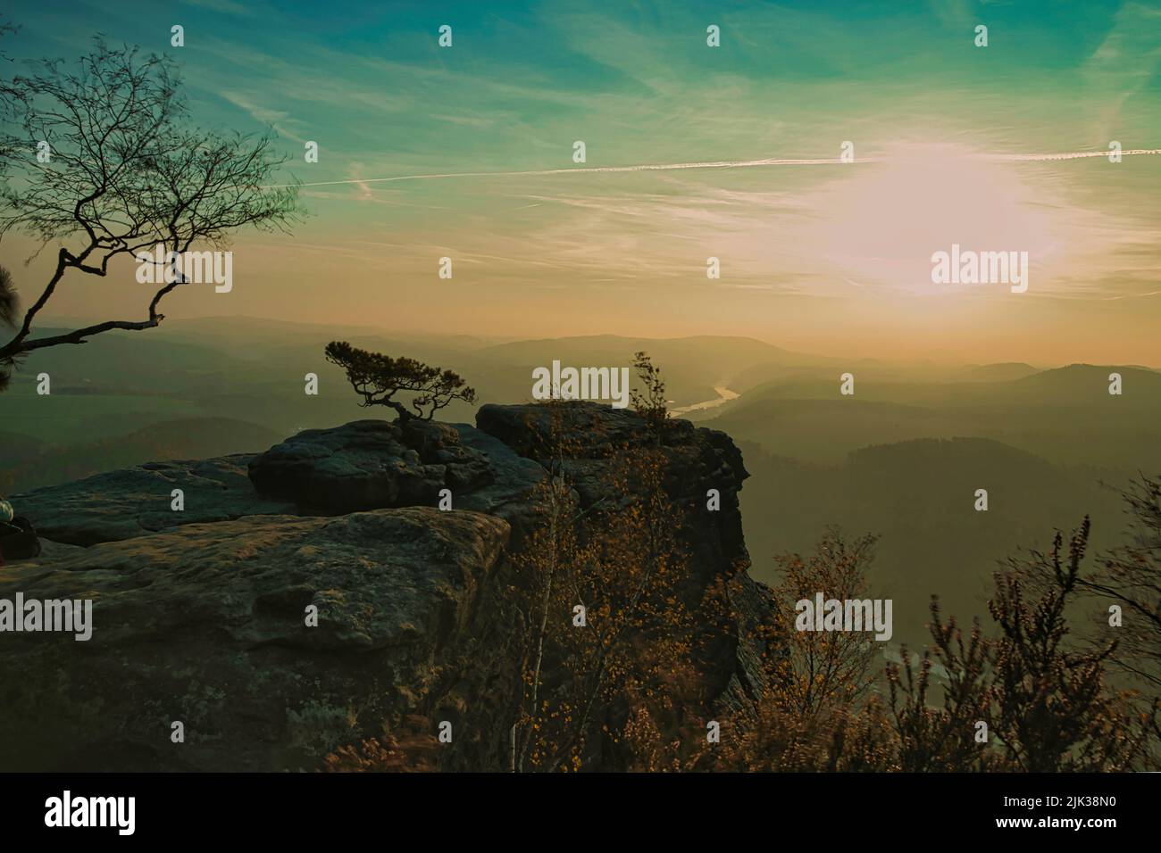 lilienstein sächsische schweiz Stock Photo - Alamy