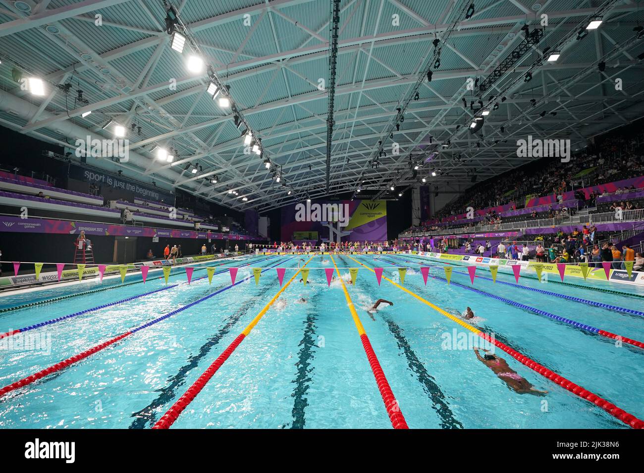 A general view of the Sandwell Aquatics Centre on day two of the 2022 ...