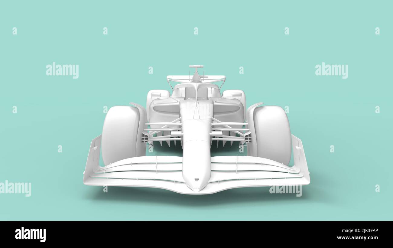 3D rendering of a fast modern aerodynamic efficient innovative race ...