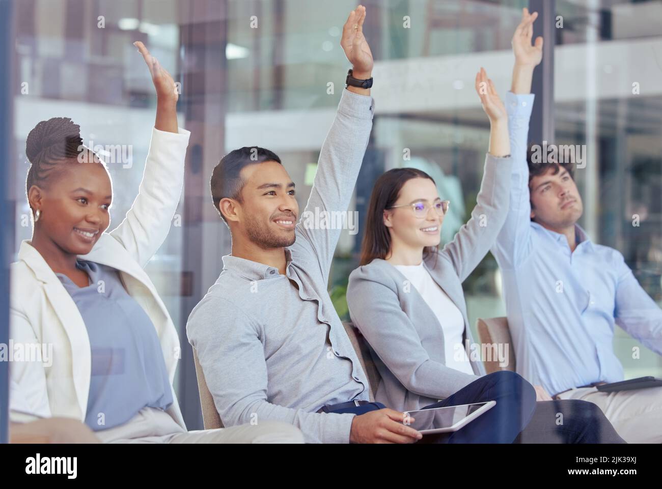 Diverse group meeting chair hi-res stock photography and images - Alamy